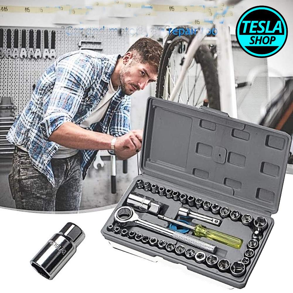 Alat set gedora 40 komada od nerđajučeg čelika – Tesla Shop