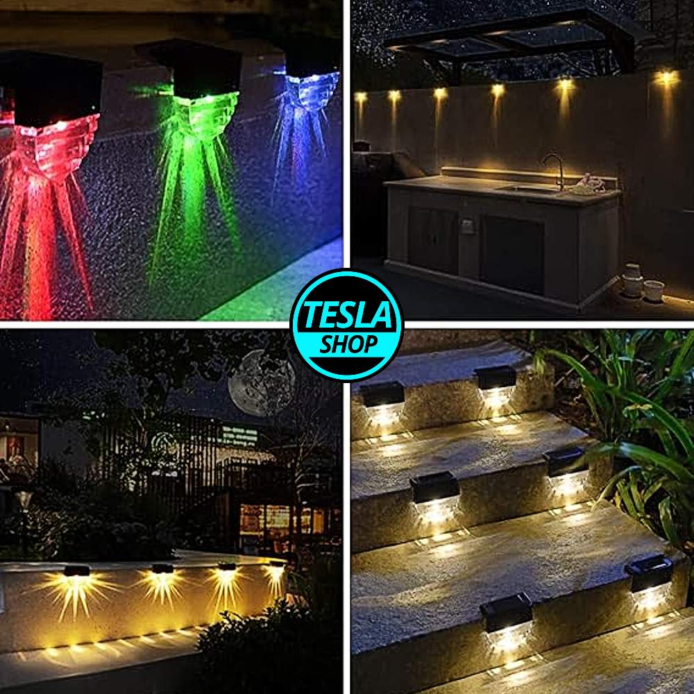 Solarne LED lampe 2 kom za osvetljenje i dekoraciju zidova i stepenica ...